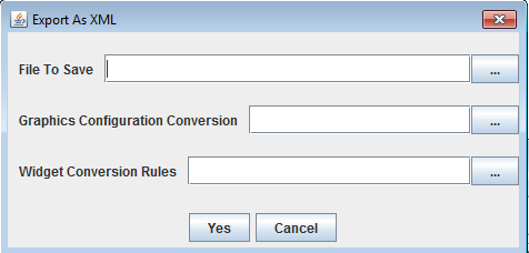 Two XML files can be used to configure the conversion: