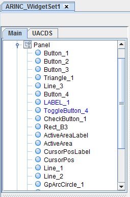 Selected element properties panel